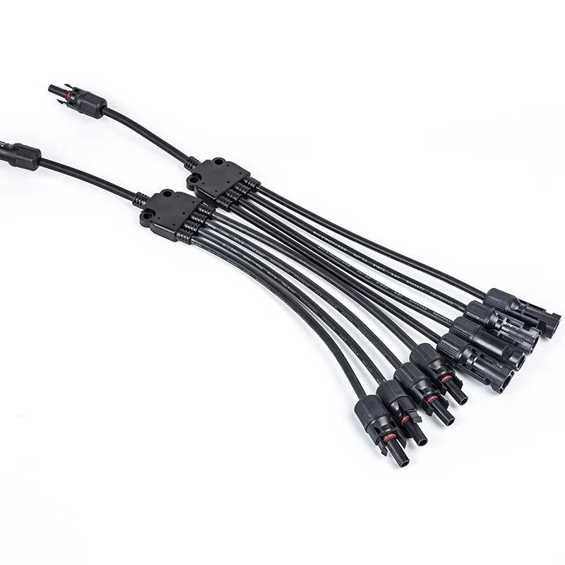 1 пара 4-1 Y-образный параллельный Кабельный соединитель солнечных батарей PV, адаптеры 1000 в 30 А с солнечным кабелем 4 мм2 Для фотоэлектрической системы