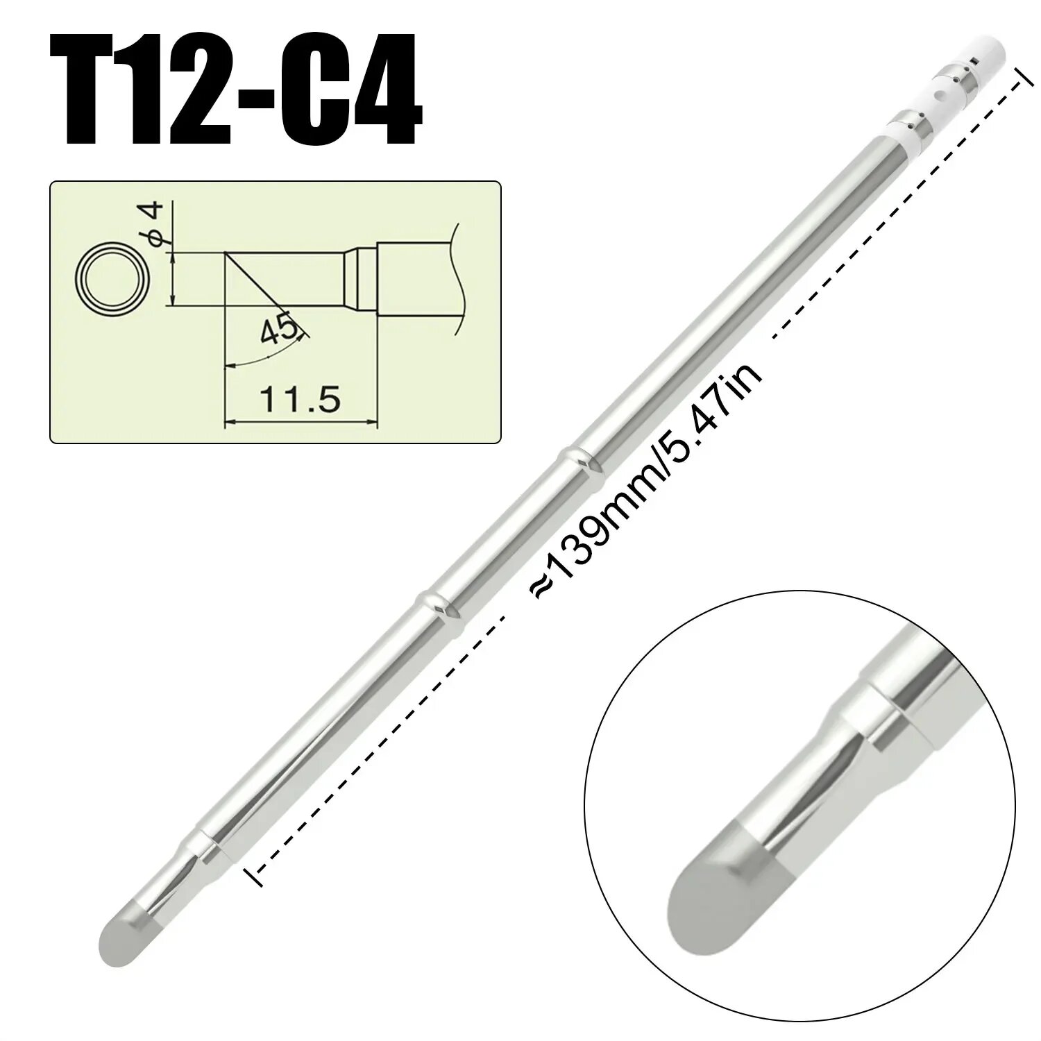 Паяльное жало T12-D24 FMchip для Hakko Fx951 T12-C4