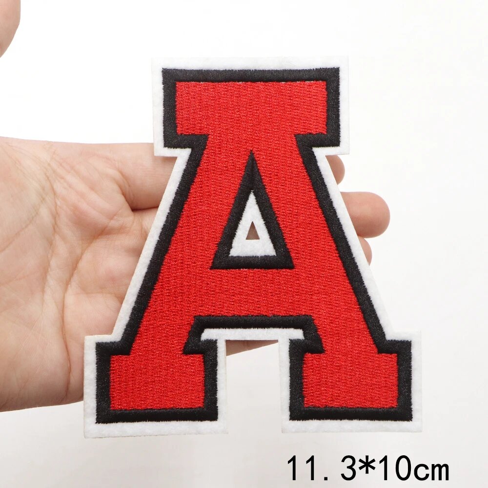 Красные нашивки с буквами 11,3 см A