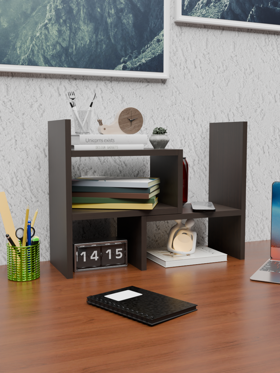 Настольная раздвижная полка от бренда "Мебель от Прудникова", цвета венге