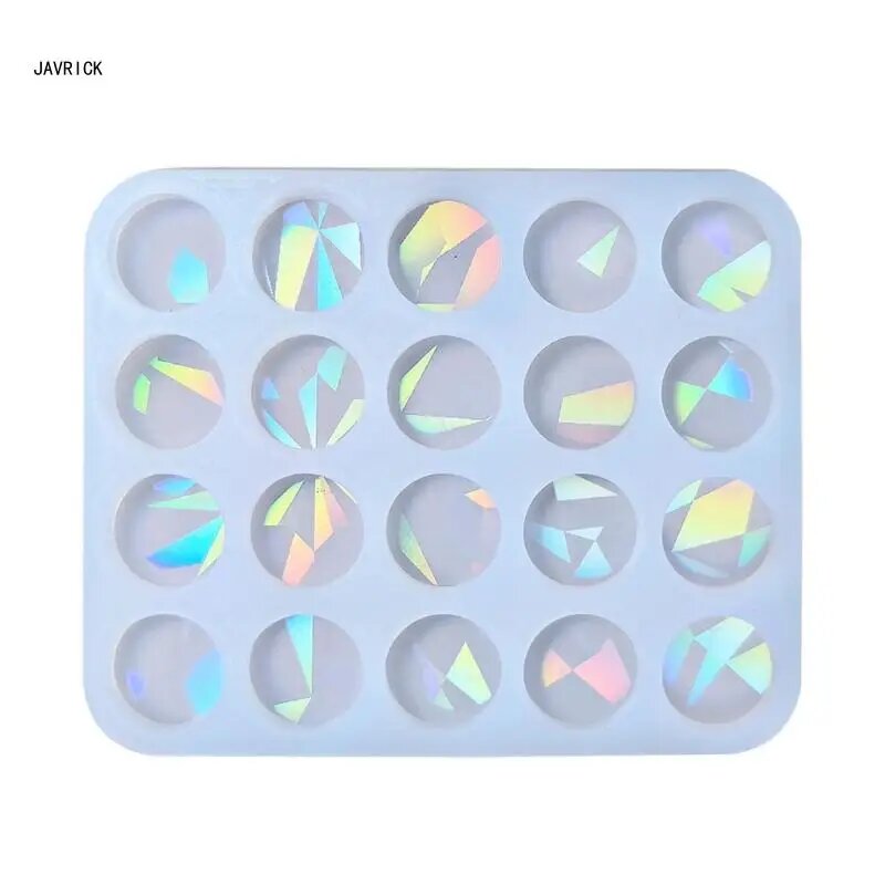 Форма для сережек JAVRICK, прозрачная, голографическая