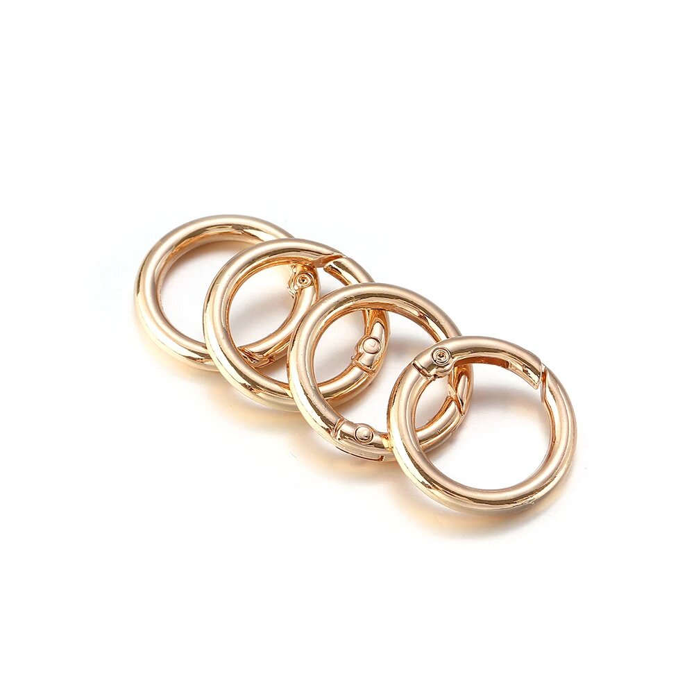 Кольца-карабины 25 мм, kc gold, 10 шт