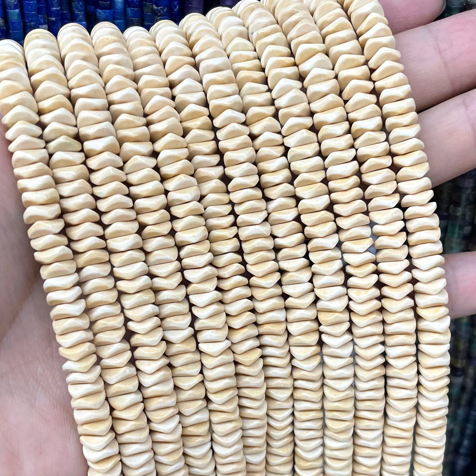 Желтые бусины из агата, 2,5x6 мм