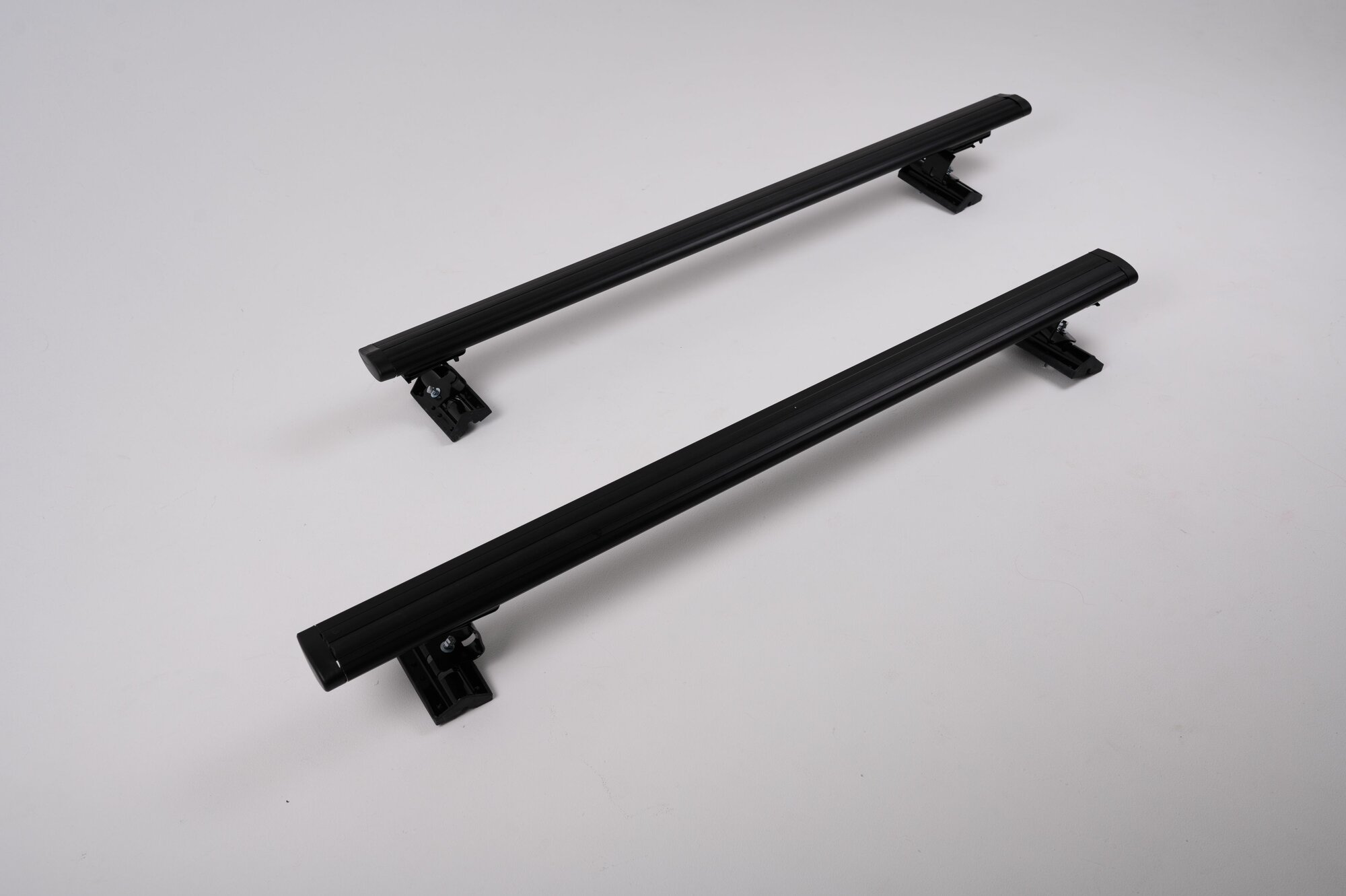 Багажник на крышу автомобиля в штатные места C-15 на Мазда СХ-5 / Mazda CX-5 (с 2011 - 2016 г.) черные крыловидные дуги 120см