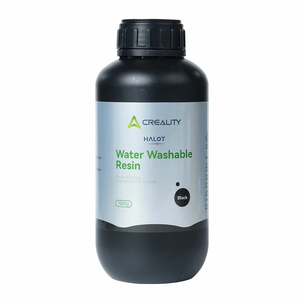 Фотополимерная водосмываемая смола Creality Water Washable Resin, Черная 1 кг.