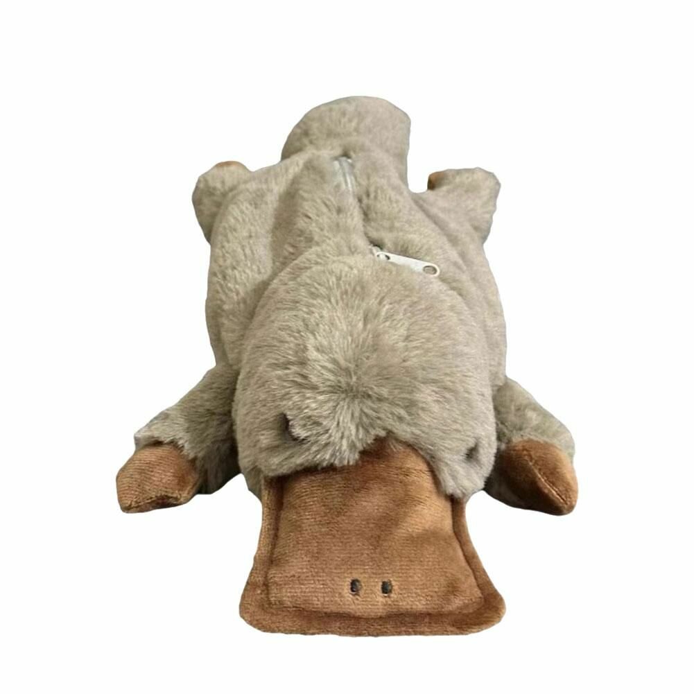 Милый плюшевый пенал на молнии с акулой