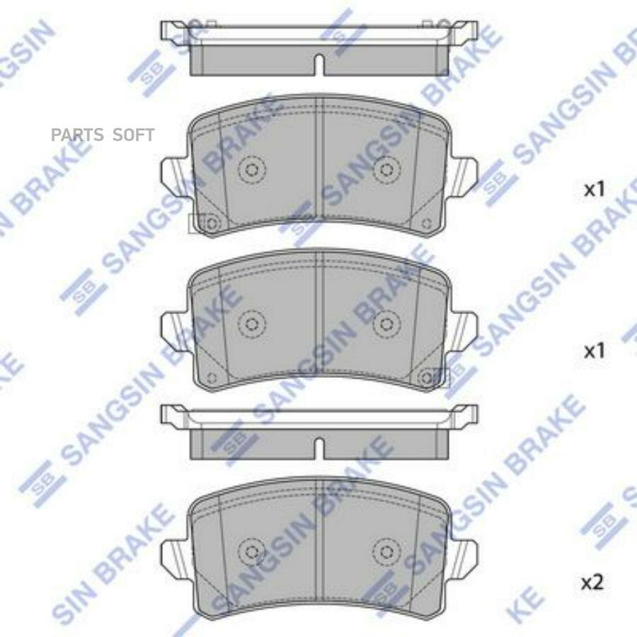 SANGSIN BRAKE SP2692 Колодки тормозные HAVAL JOLION 20- 4WD задние