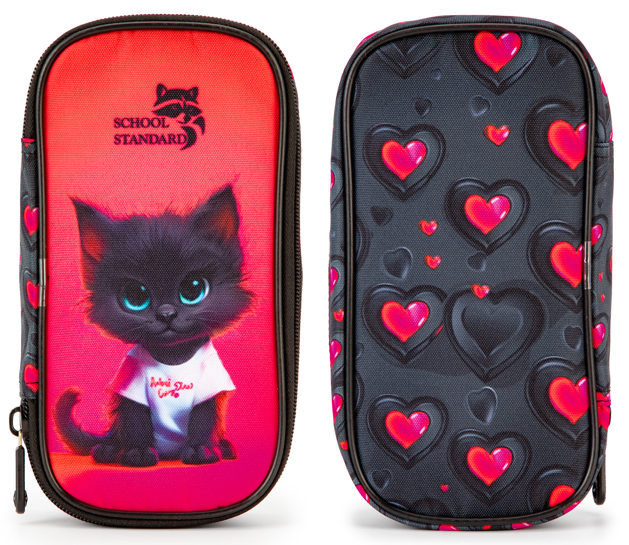 Пенал школьный мягкий без наполнения для девочки, School Standard (Скул Стандарт), размер 23х12х6 см