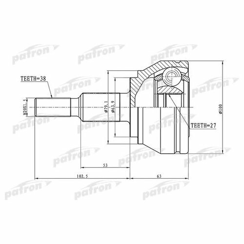 ШРУС Patron PCV1633 для VW Touareg