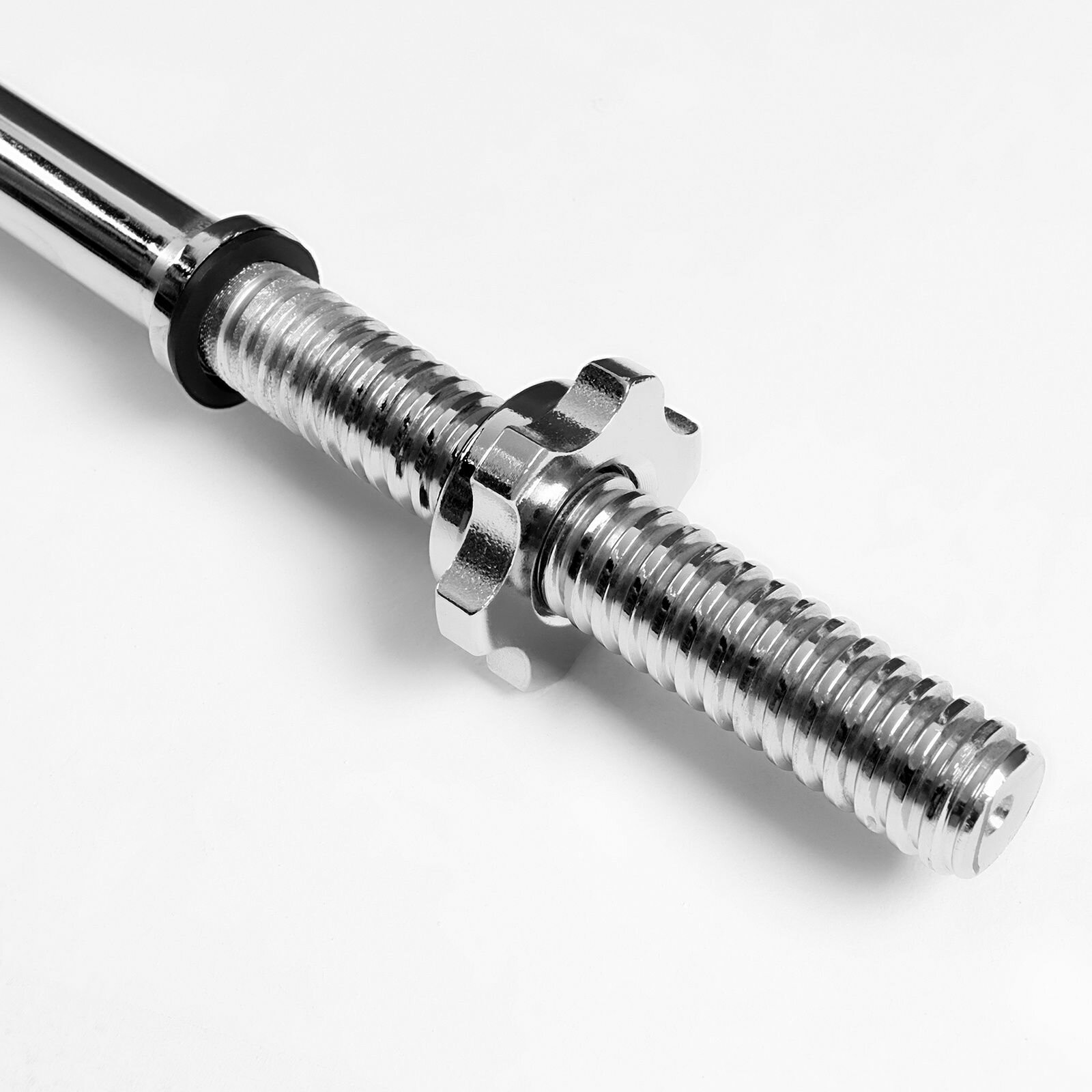 Гриф для штанги прямой, металлический, хромированный, d-28 мм, 120 см