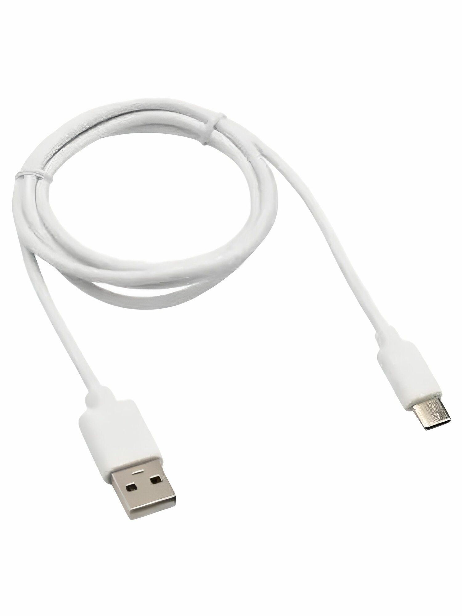 Кабель USB Type C 2.1A PVC, белый, 1м.