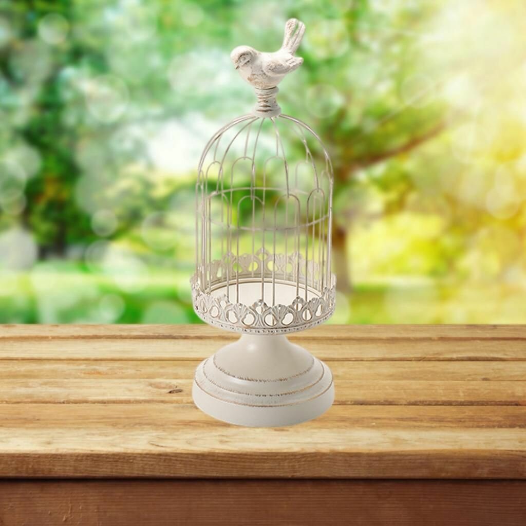 Стол прикроватный столик свет подсвечник Tealight Белый 14x31.5см