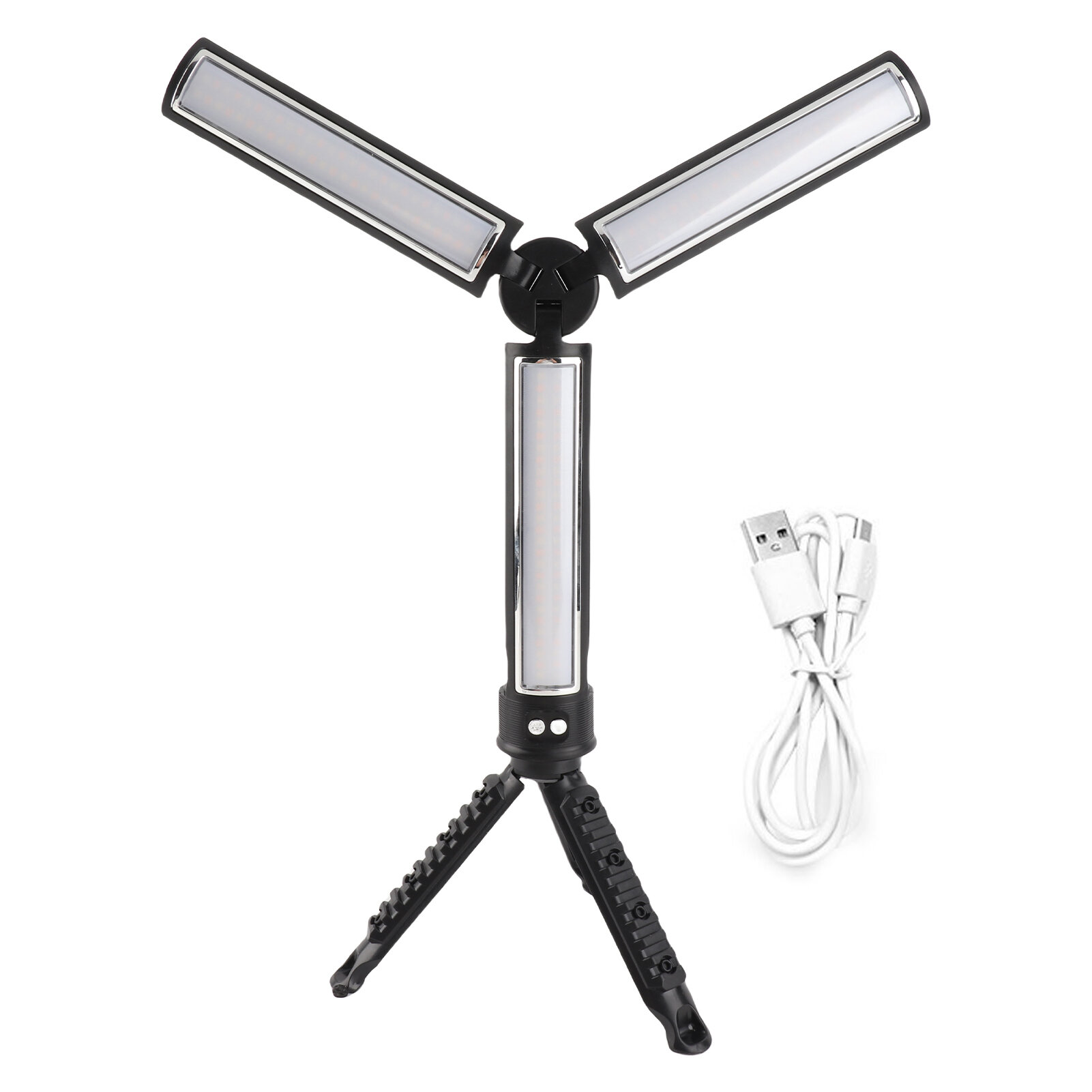 Складной светодиодный фонарь с подставкой, USB-зарядка, многофункциональный