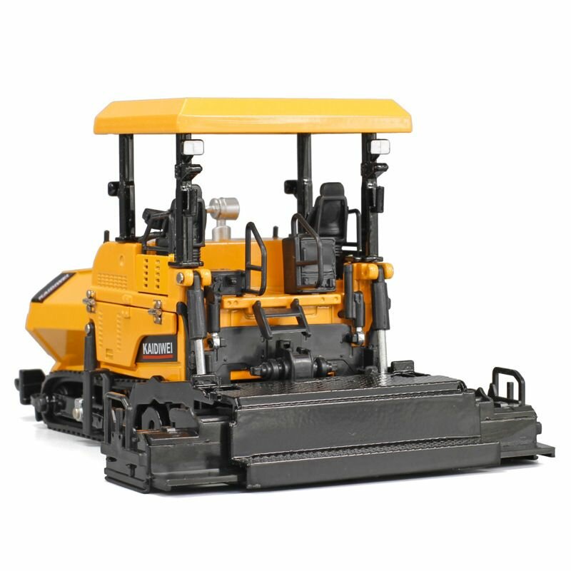 Коллекционная машинка металлическая асфальтоукладчик, модели машинок стройтехника