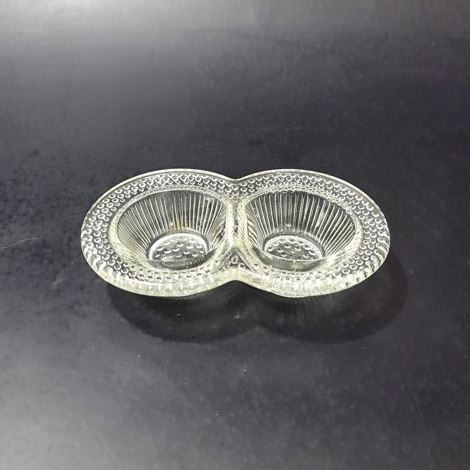 Солонка перечница антикварная Опытного стекольного завода (Гусь-Хрустальный), СССР 40е годы