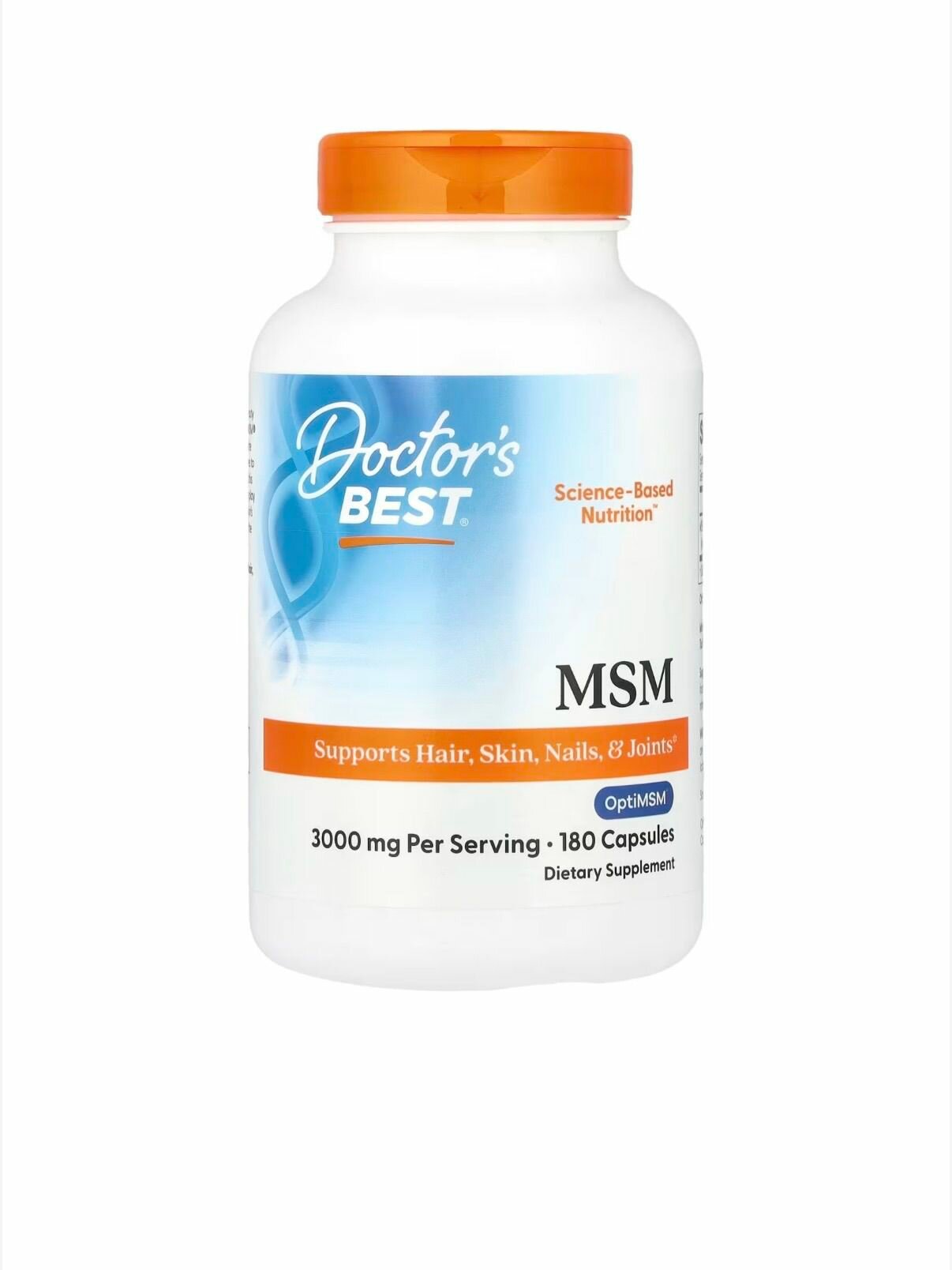 МСМ Метилсульфонилметан DOCTORS BEST MSM Methylsulfonylmethane 1000 mg 180 капсул