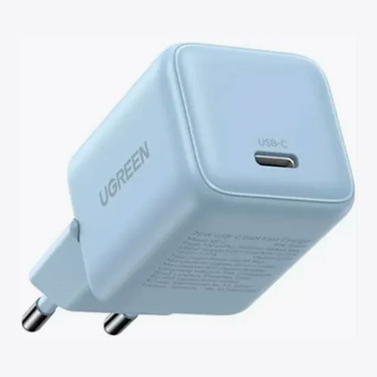 Сетевое зарядное устройство Ugreen X512 20Вт, Mini, USB-C, быстрая зарядка GaN, синий(55555)
