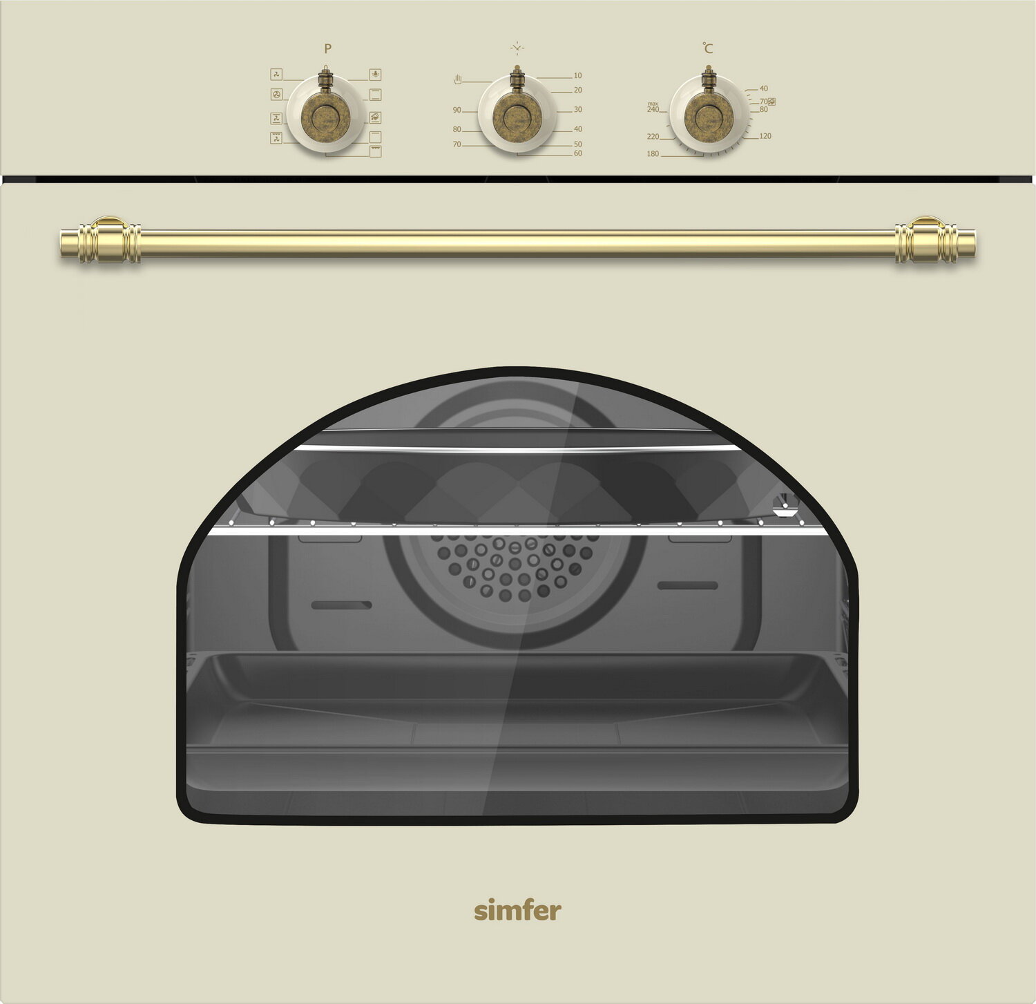 Электрический духовой шкаф Simfer B6EO19017 бежевый