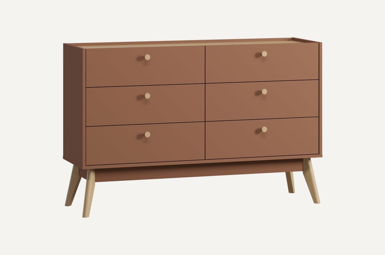 Комод Торвалль-3 Terra, divan.ru, 134х40х87 см, оранжевый, лдсп