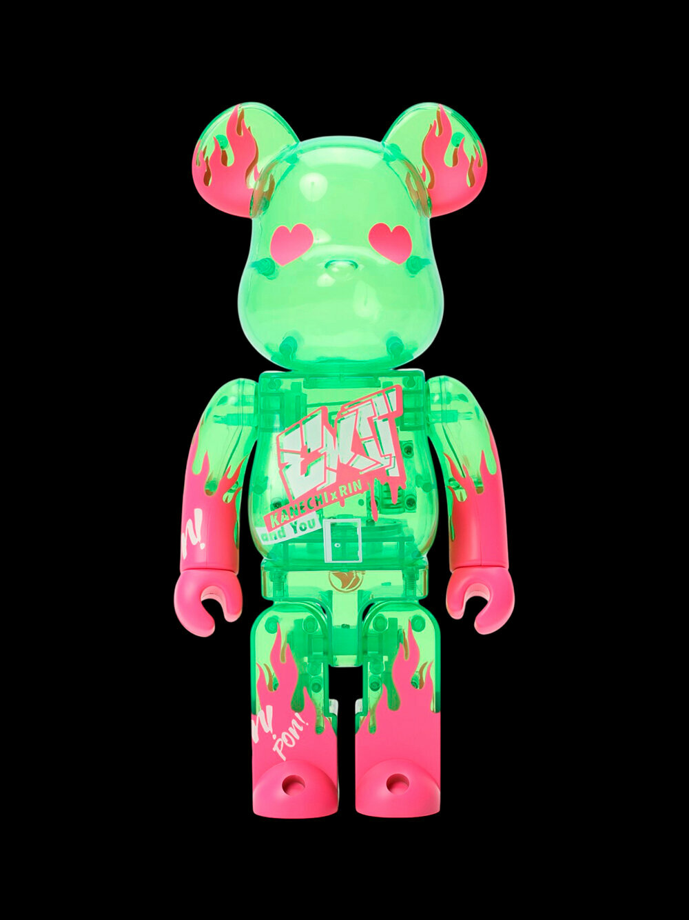 Коллекционная оригинальная фигура Bearbrick Exit 400% / 28 см высота / ABS пластик / Medicom Toy / Разноцветный
