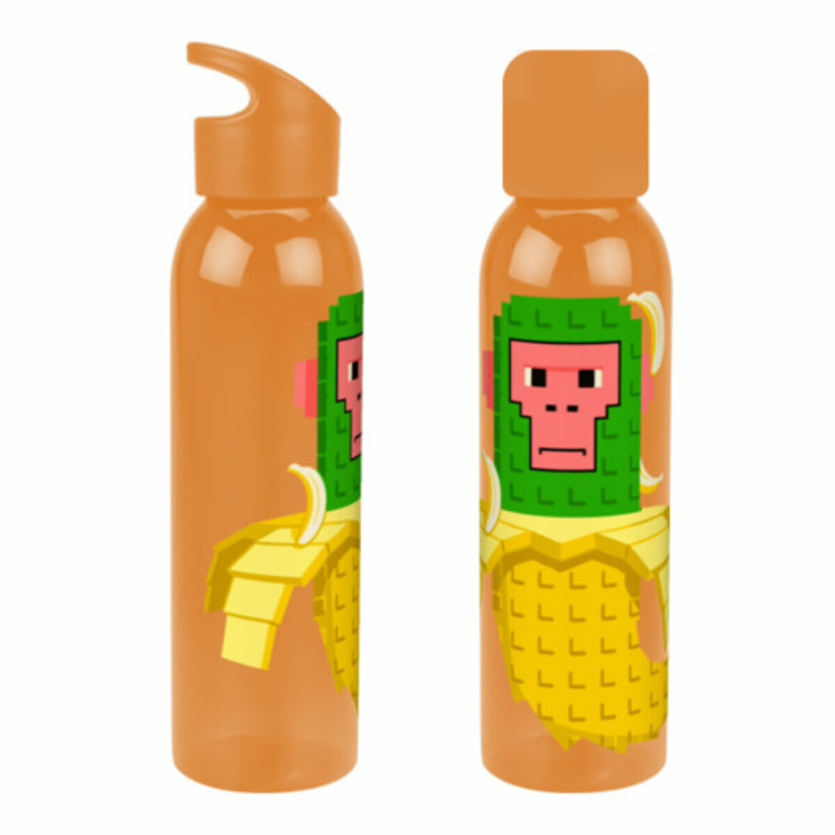 Бутылка для воды «Бананини Шимпанзини укради брейнрот шампанзини» (оранжевый)