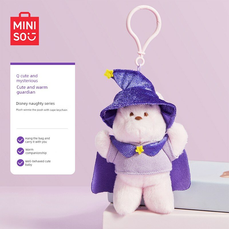 Мягкая игрушка-брелок MINISO Disney: Стич, Винни-Пух, кукла Стич для сумки Подвеска «Дисней озорной Винни-Пух»
