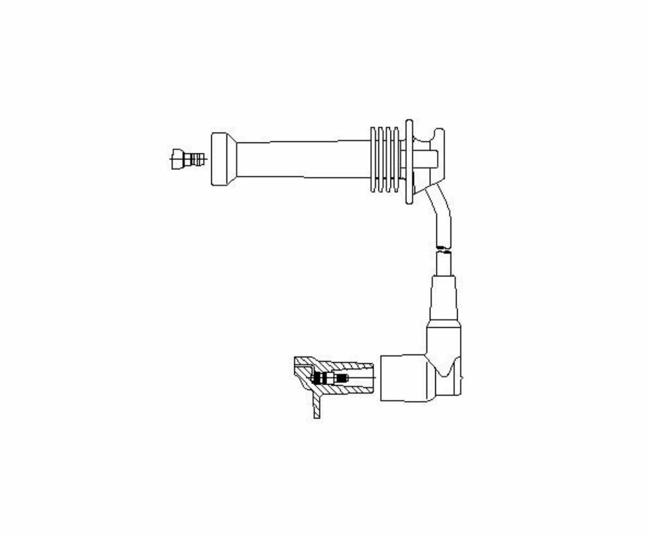 Провод высоковольтный Bremi 897/14, Mercedes-Benz W202, C208, C209, W210, W211, W163, W164, W463, W251, W220, R129, R230, R170 2.4-5.5 98-