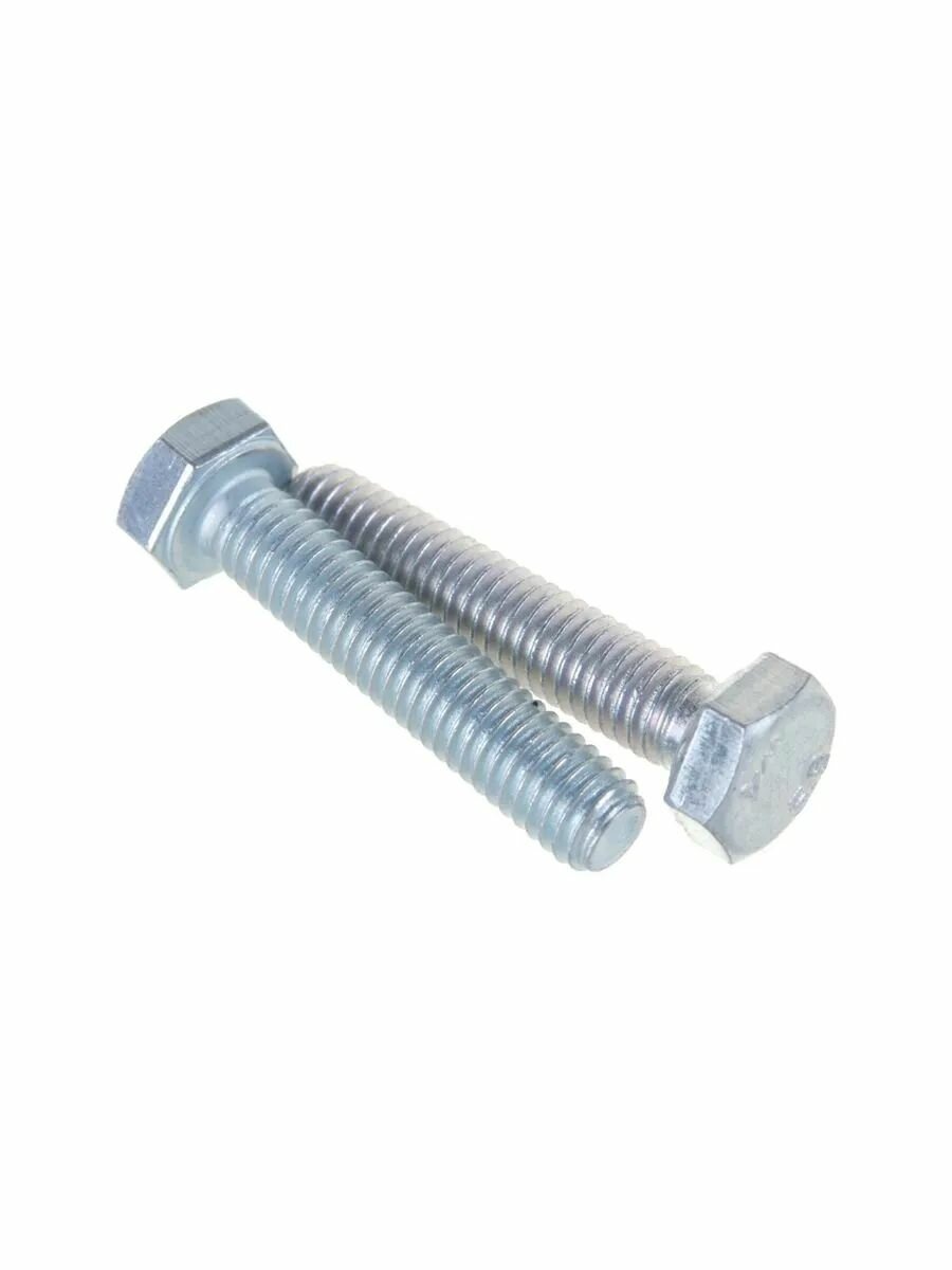 Болт DIN 933 М12х30 полная резьба шестигранная голова класс прочности 5.8 покрытие цинк DIN933-M12x30