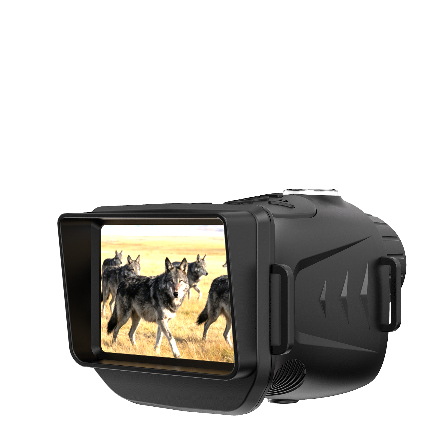 Цифровой монокуляр ночного видения 4K с 18x зумом и двойной ИК-подсветкой, 2.8" экран для записи видео и фото,0.4,1, черный/зеленый,1