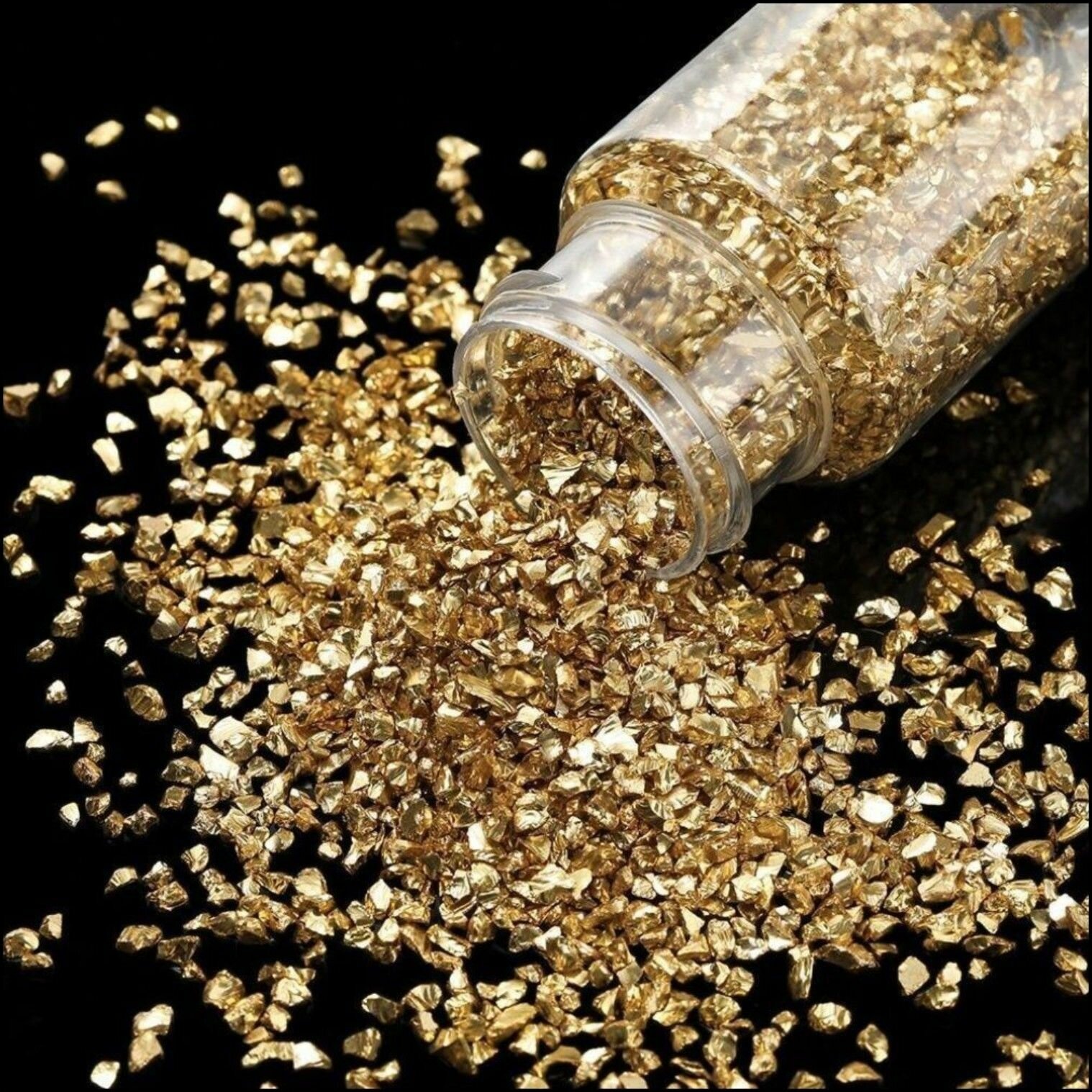 Золотые кристаллы алмазной крошки 30 мл, эксклюзивный бестселлер для эпоксидной смолы