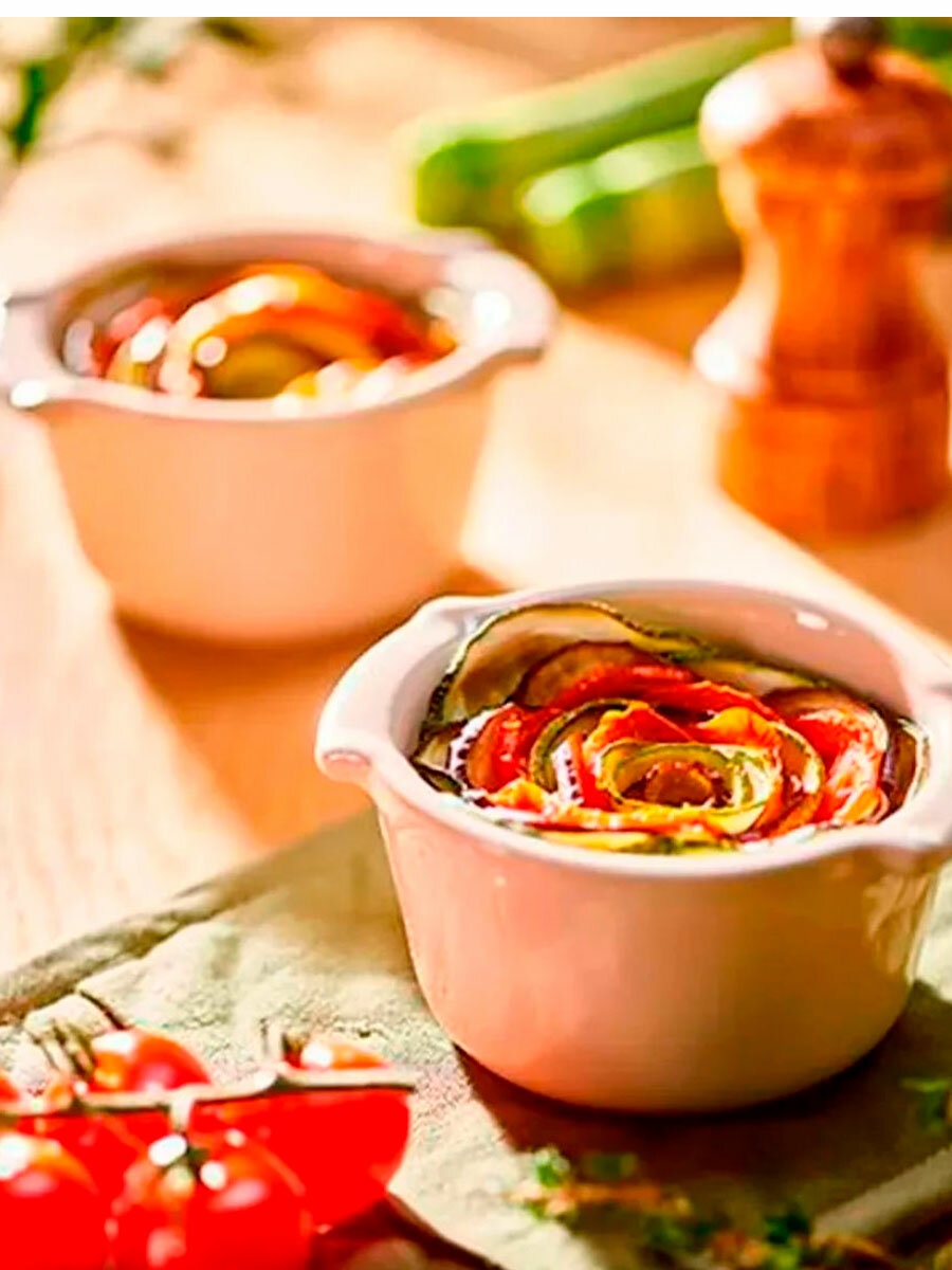 Набор рамекинов PEUGEOT Ramekins Duo, для жюльена, керамические, бежевые, 200 мл