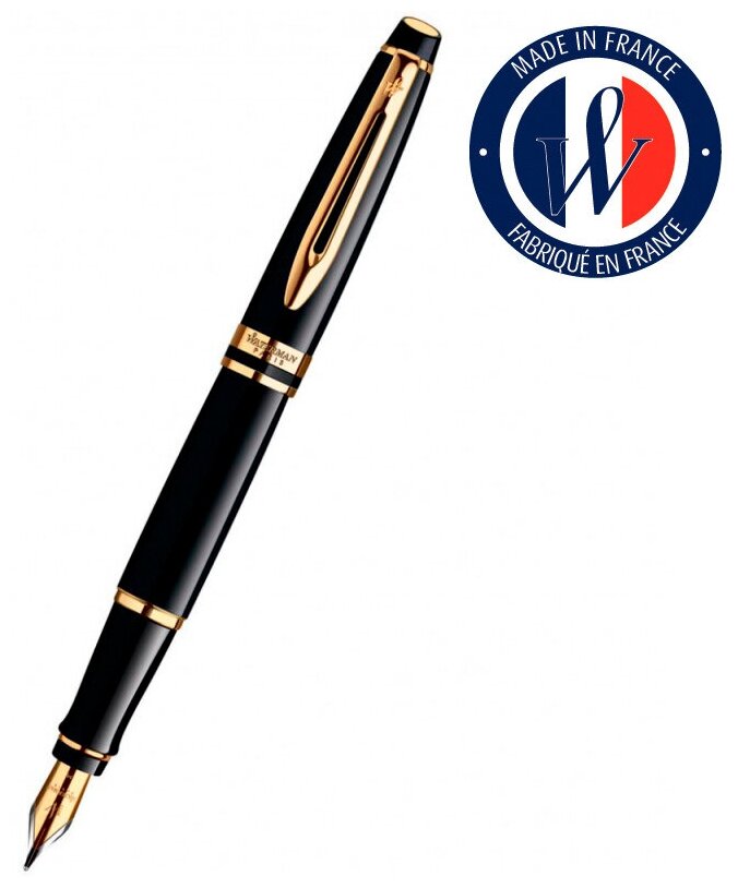 Ручка перьевая Waterman Expert 3 (S0951640) Black Laque GT F перо сталь подар. кор.