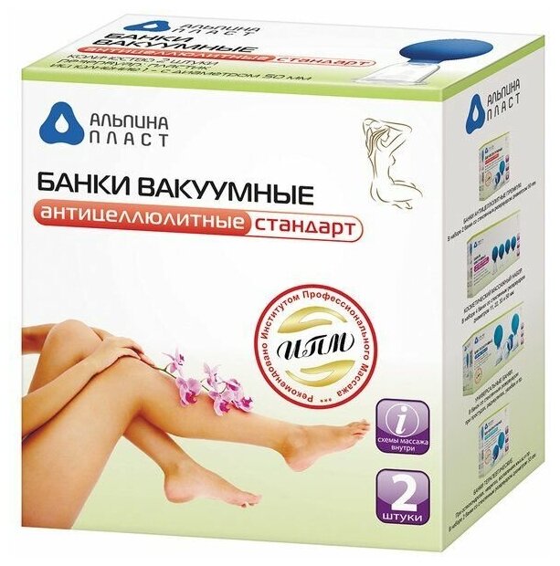 Банки Альпина Пласт БВ-01-АП вакуумные антицеллюлитные полимерно-стеклянные 2 шт.