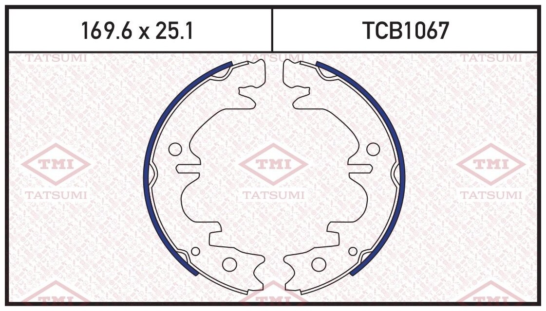 Колодки тормозные барабанные зад TATSUMI TCB1067