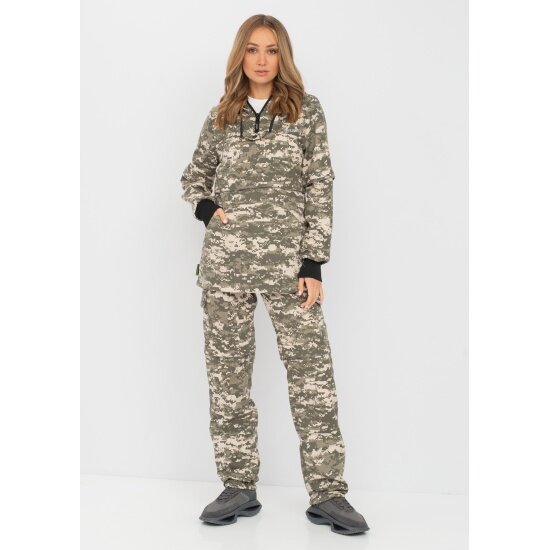 Костюм Huntsman женский Антигнус-Люкс с ловушками и пыльниками цвет 128/2 (св. пиксель) ткань Смесовая, (размер: 52-54, рост: 170-176)