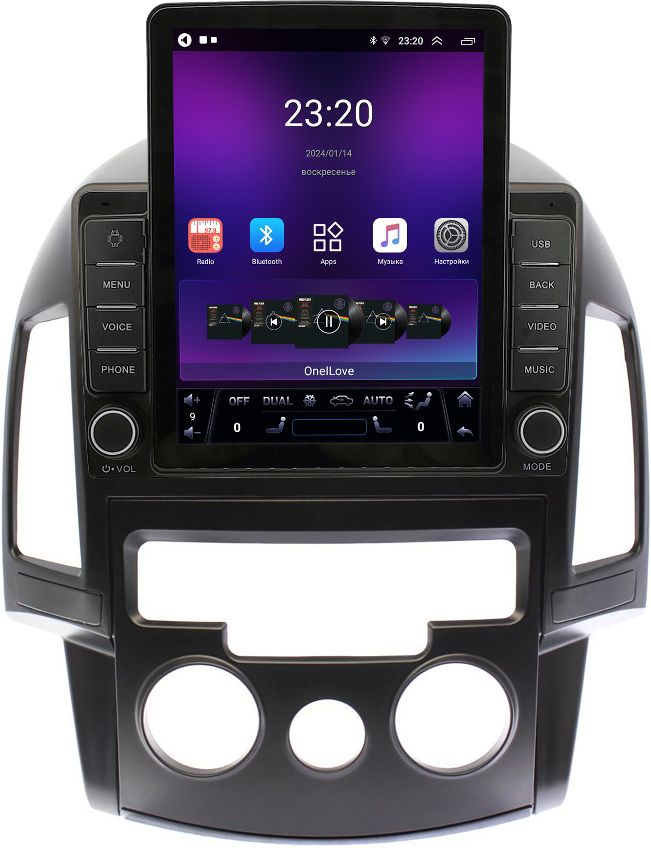 Штатная магнитола Hyundai i30 2007-2012 (авто без климат-контроля) Canbox GTR095-9201 Android 10 (QLed, 4/64, DSP, CarPlay)