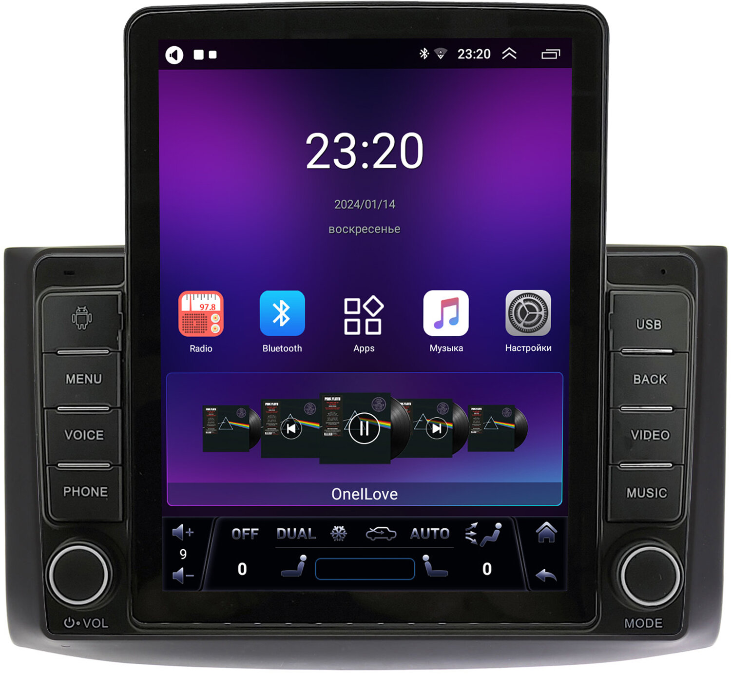 Штатная магнитола Daewoo Gentra 2005-2011 Canbox GTR095-9130 на Android 10 (QLed, 4/64, DSP, CarPlay)