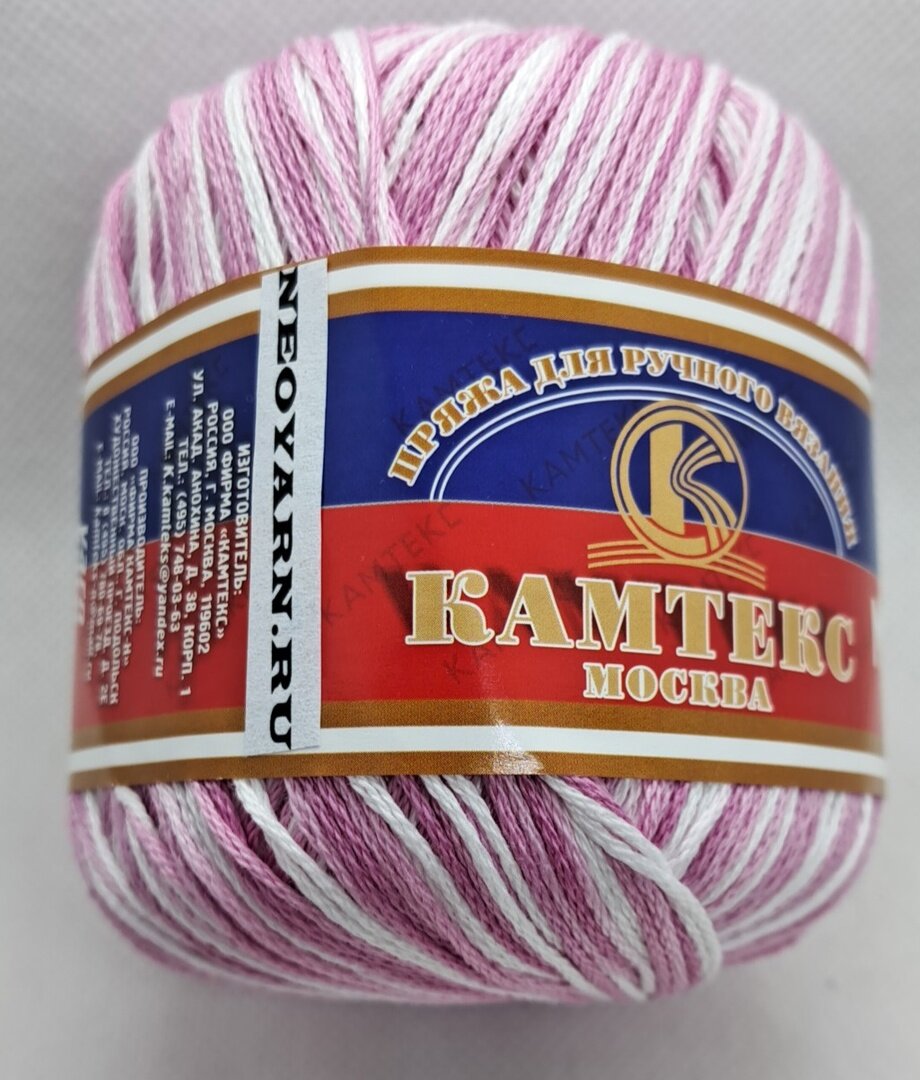 Пряжа Хлопок Мерсеризованный Камтекс №16 (5 мотков по 50гр)