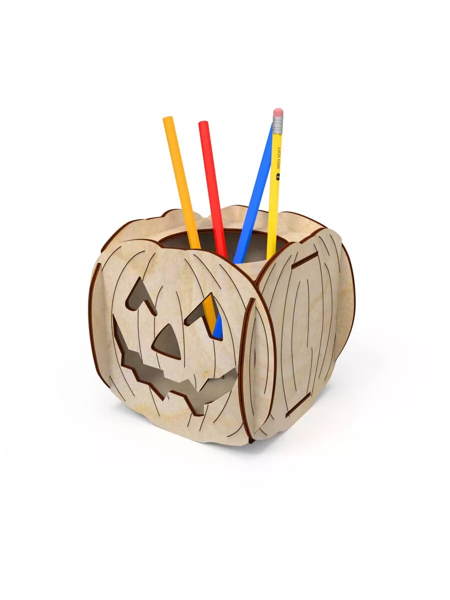 Карандашница тыква на Хэллоуин