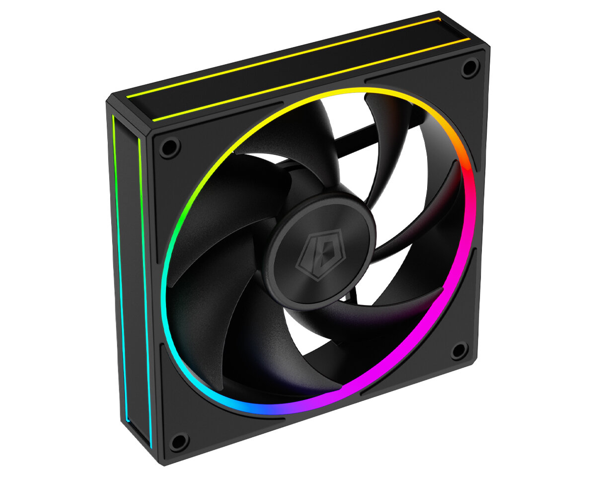 Вентилятор для корпуса ID-COOLING AF-127-ARGB-K 120x120x27мм (PWM, резиновые углы, черный, 500-2000об/мин)
