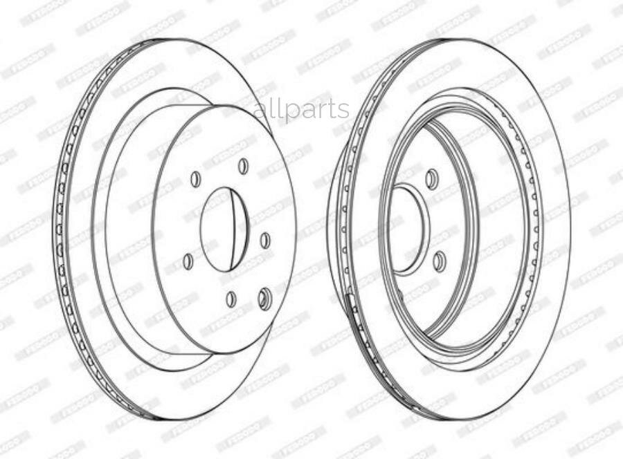 FERODO DDF1506C Ferodo DDF1506C Диск тормозной задний (к-т 2шт)