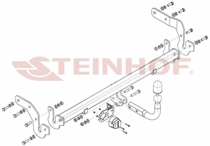 Фаркоп на Hyundai Matrix 2001-2010 без подрезки бампера (паспорт и сертификат в комплекте)(без электрики) Steinhof. H-268