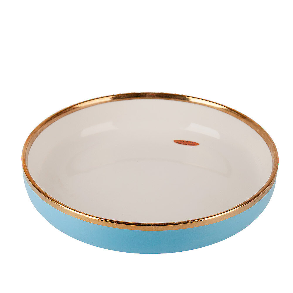 Тарелка столовая "Royal line", 21,5х21,5 см, фарфор, голубая, Nouvelle