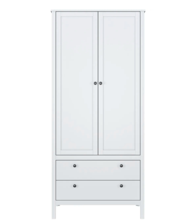 Шкаф БРВ Мебель EWA SZF2D2S/90 Белый Размеры: Высота 2010мм Глубина 610мм Ширина 910мм