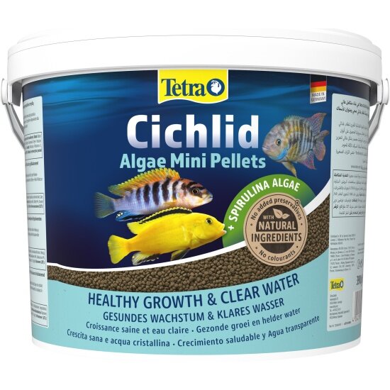 Корм для цихлид Tetra Cichlid Algae Mini Pellets мелкие шарики 10л