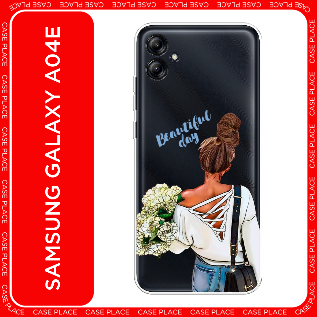 Чехол на Samsung Galaxy A04e / Самсунг Галакси А04е с принтом Beautiful day vector, прозрачный