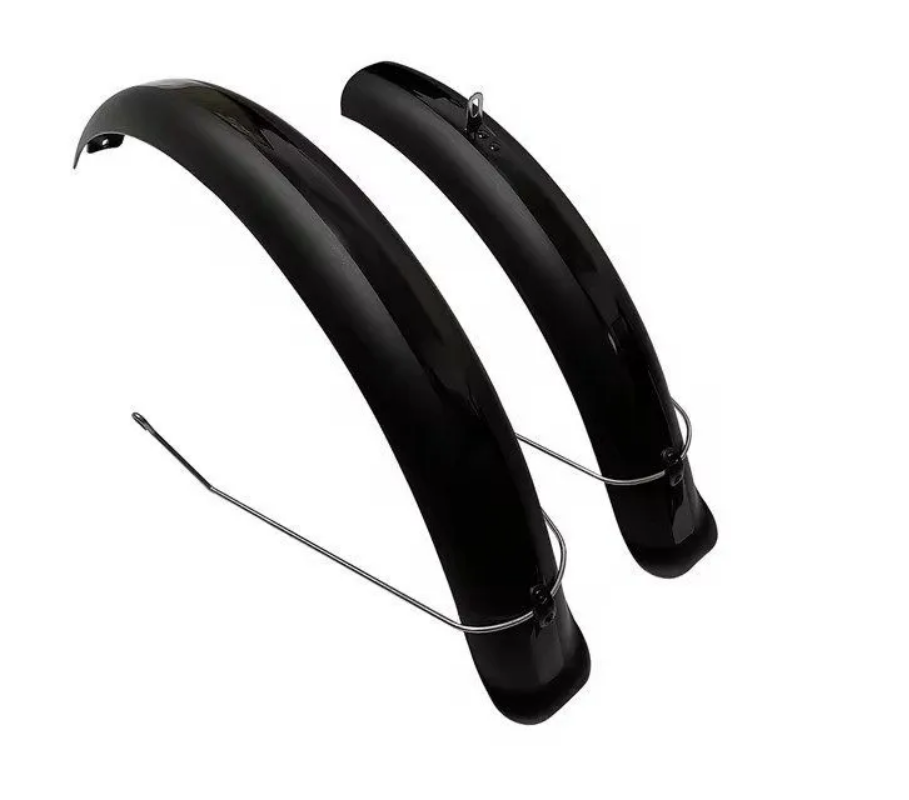 Крылья для велосипеда 24 х3" полуфэтбайк с направляющими, пластиковые велосипедные, комплект с "усами"