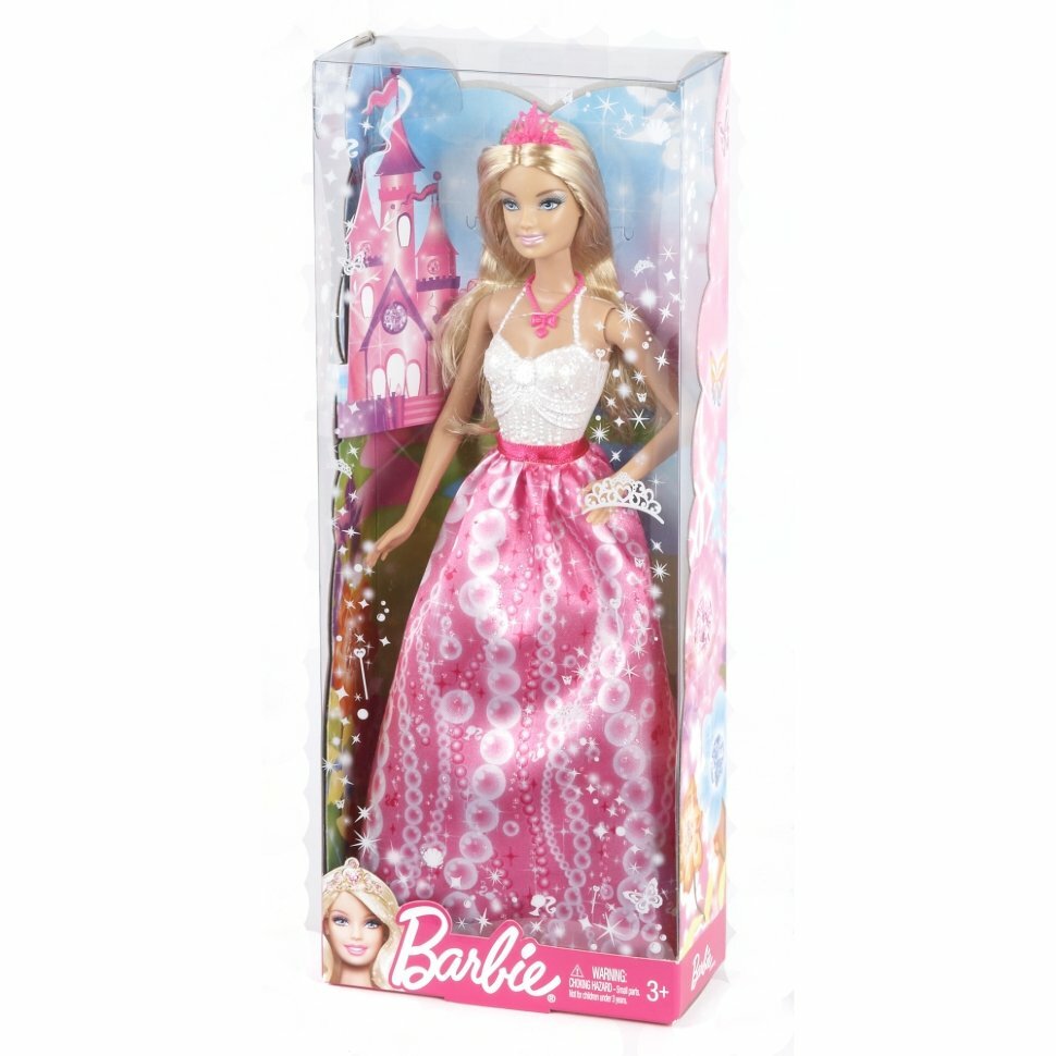 Кукла Барби Принцессы на вечеринке, в бело-розовом платье, Barbie, Mattel X9439