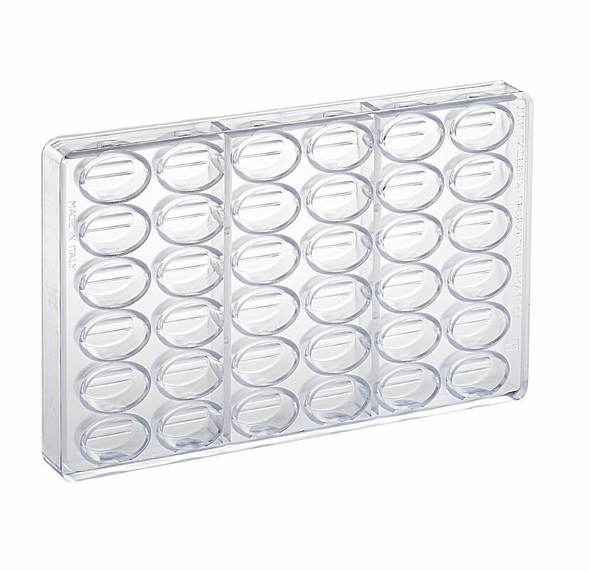 Кондитерская форма для шоколадных конфет, 27.5х17.5 см, 36 ячеек 32х23х16 мм, поликарбонат, Paderno