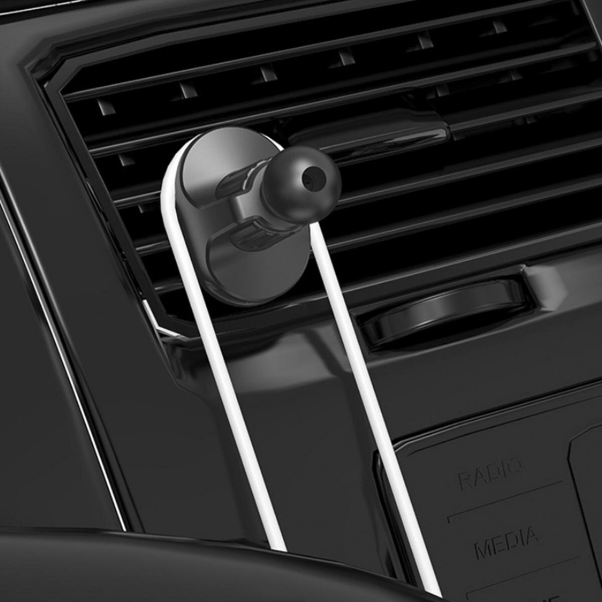 Шт. Автомобильный кронштейн для мобильного телефона на воздуховод, основание может зажимать кабель данных, размер: 13 мм с шаровой головкой